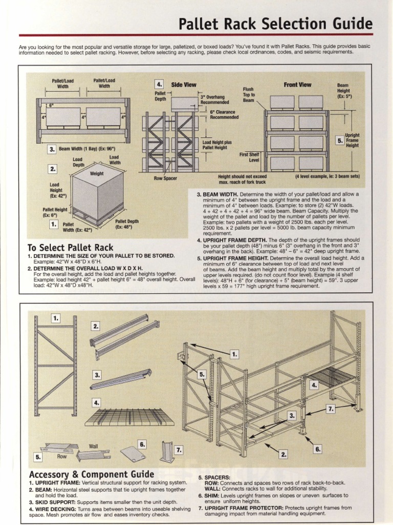 Pallet Rack Design Selection Guide | PDF | Pallet | Economic Sectors