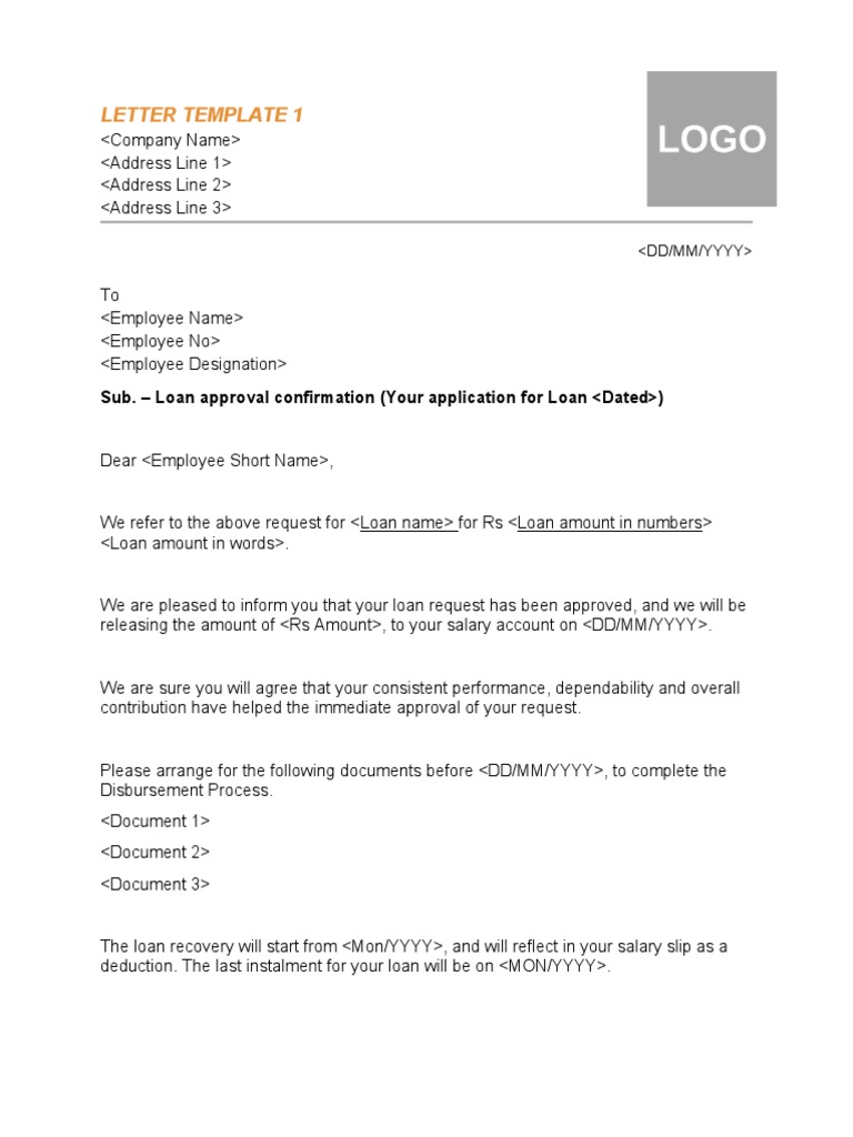 Loan Approval Letter | PDF