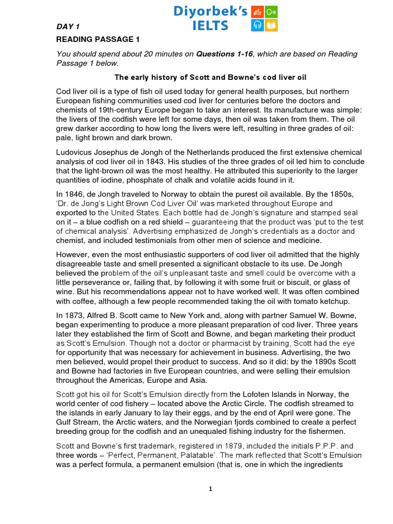 Day 1 Passage 1 | PDF