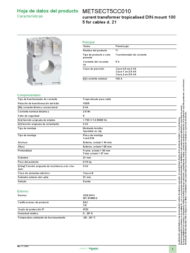 METSECT5CC010 | PDF | Residuos | Electricidad