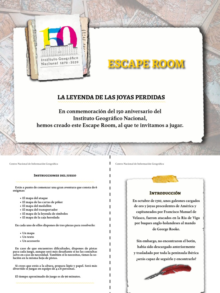 Escape Room Version Papel | PDF | Mapa | Navegación