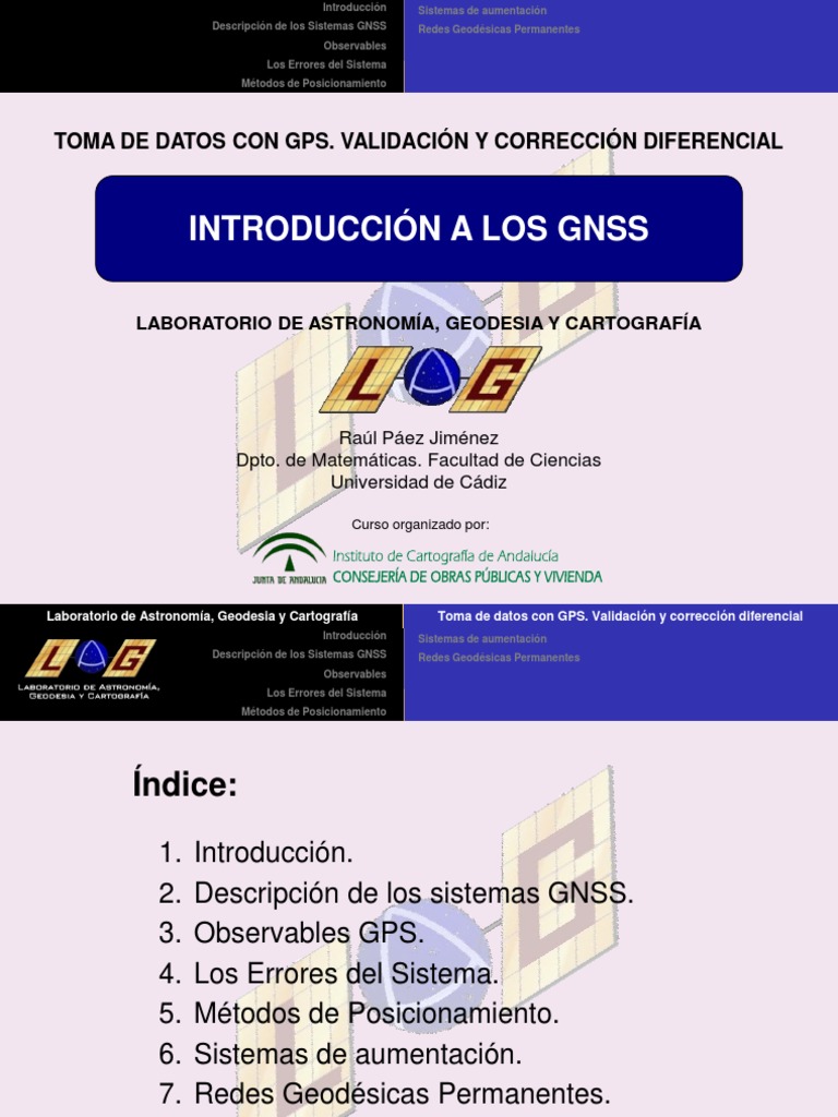 Introduccion A GNNS | PDF | Sistema de Posicionamiento Global | Geodesia