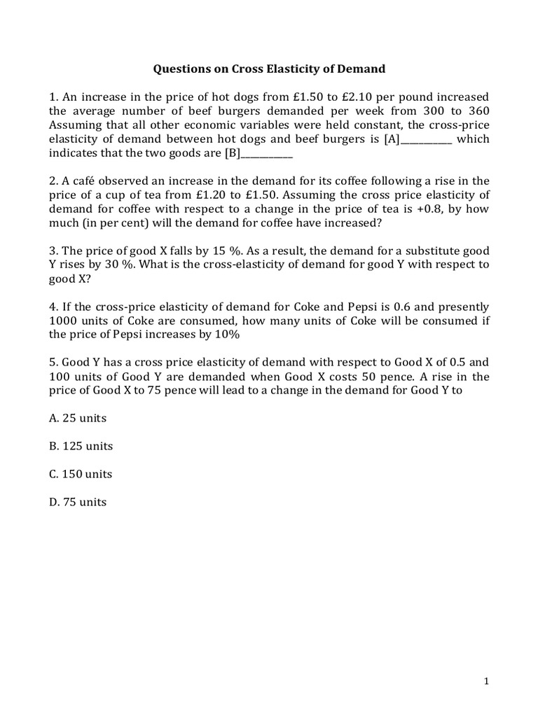 Xed Q | PDF | Elasticity (Economics) | Price Elasticity Of Demand