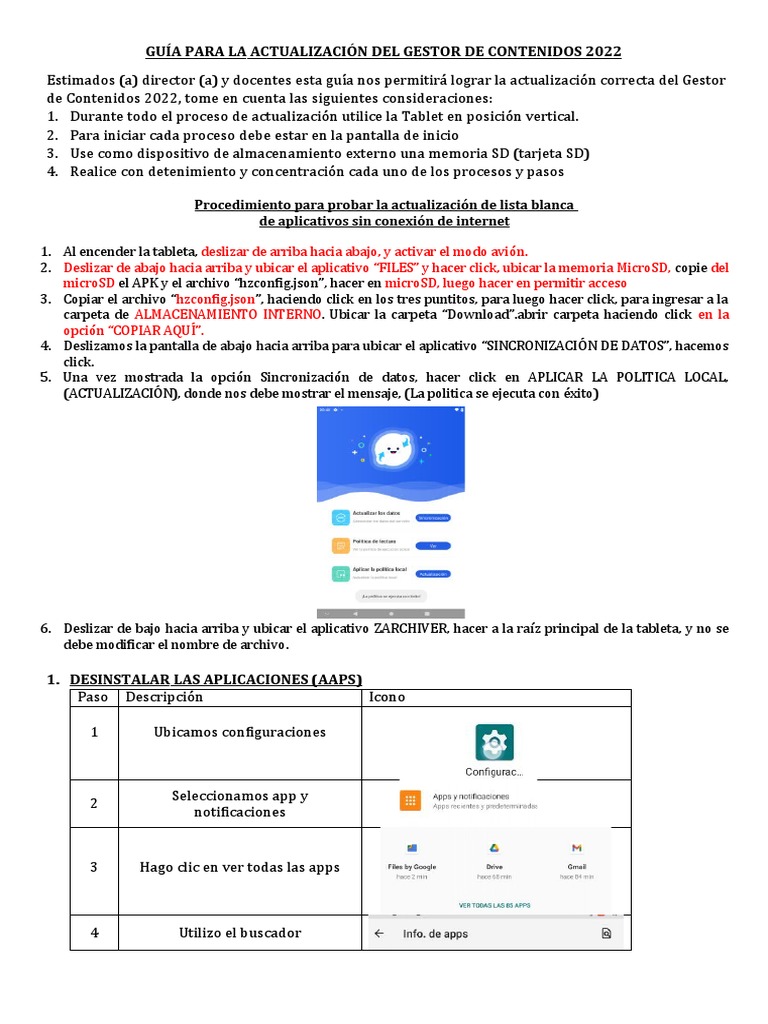 Guía para La Actualización Del Gestor de Contenidos 2022 | PDF | Archivo de computadora | Tableta