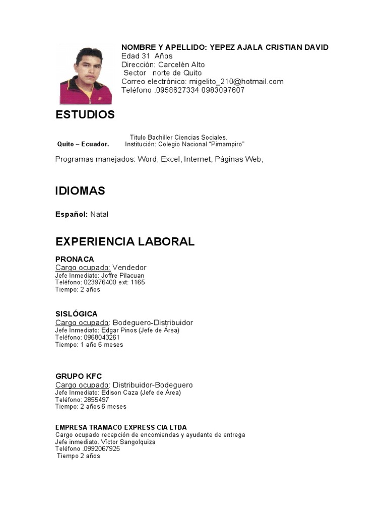 Curriculum Vale | PDF