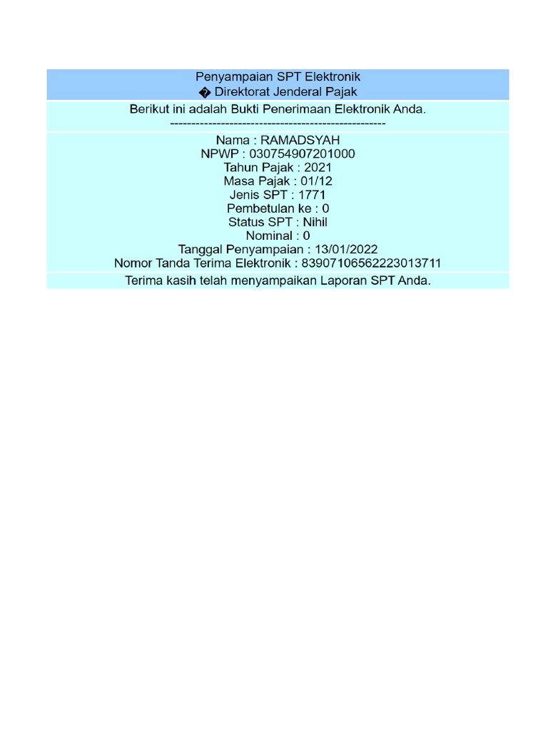 Spt Tahunan 2021 Pdf