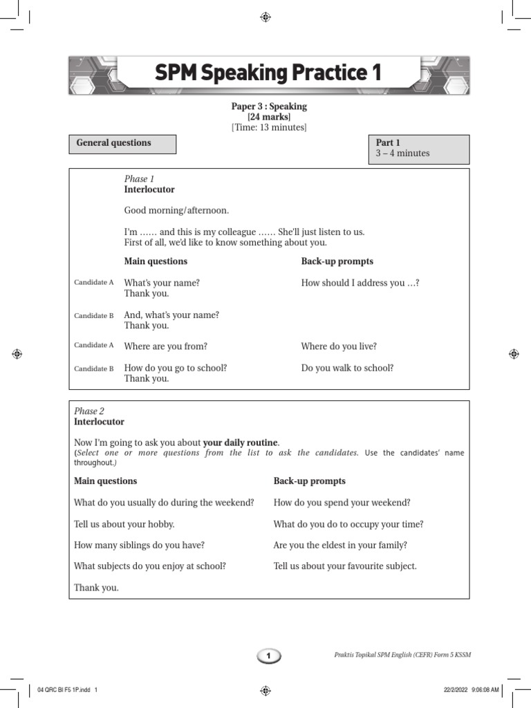 Speaking and Listening Practices & Listening Script - PT SPM English ...