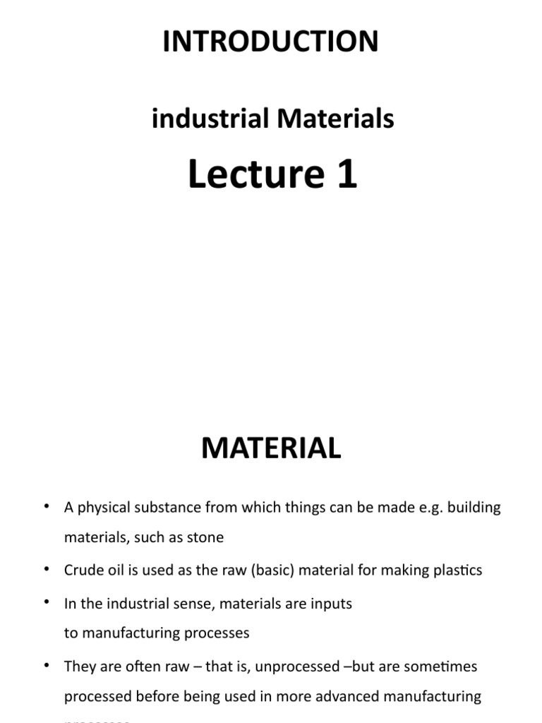 Industrial Materials Overview | PDF | Composite Material | Metals