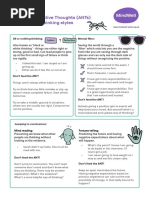 SFBT Cheat Sheet | PDF | Cognition | Psychological Concepts