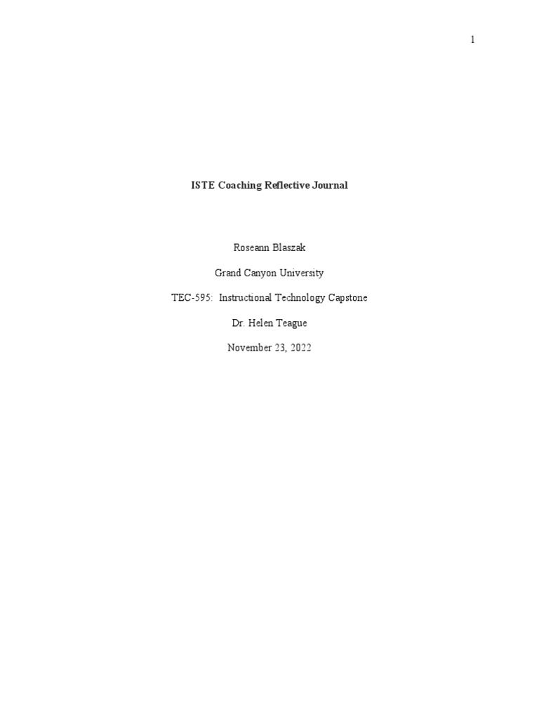 Completed Coaching Journal | PDF | Mentorship | Educational Technology