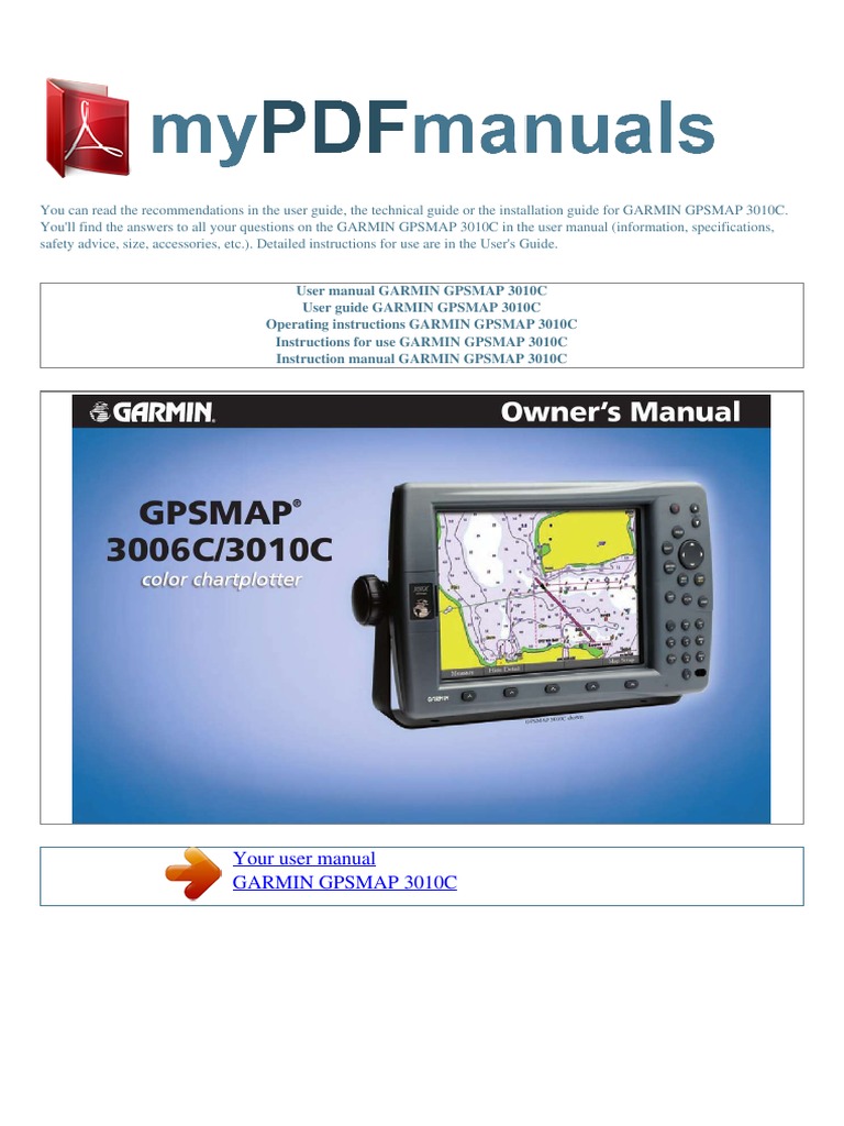 user-manual-GARMIN-GPSMAP 3010C-E | PDF | Navigation | Map