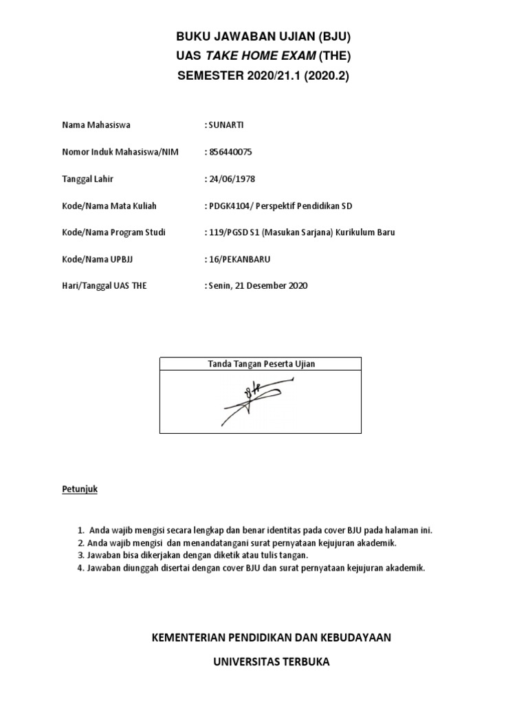 BJU - Umum PDGK 4104 | PDF