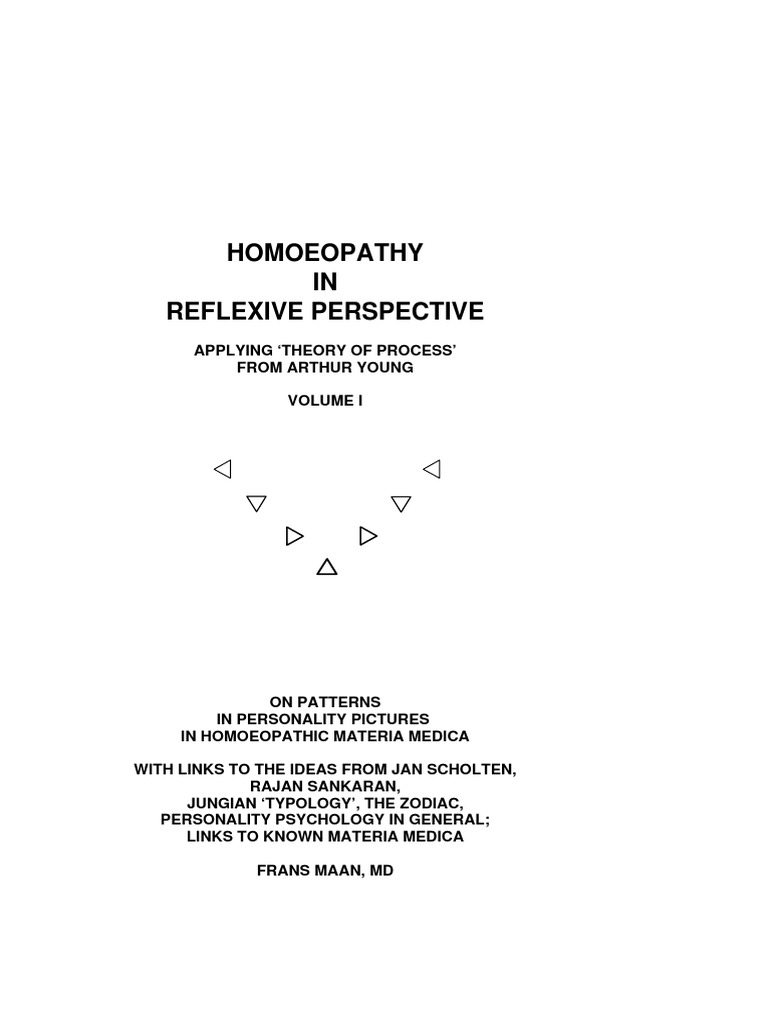 Homeopathy In Reflexive Perspective Pdf Homeopathy Theory