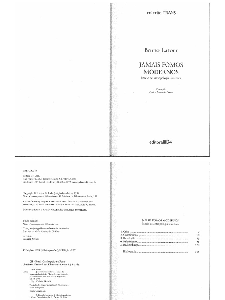 1 - Latour, Jamais Fomos Modernos | PDF