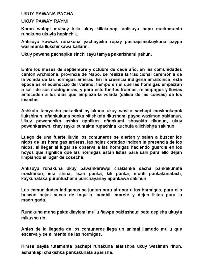 Ukuy Raymi | PDF
