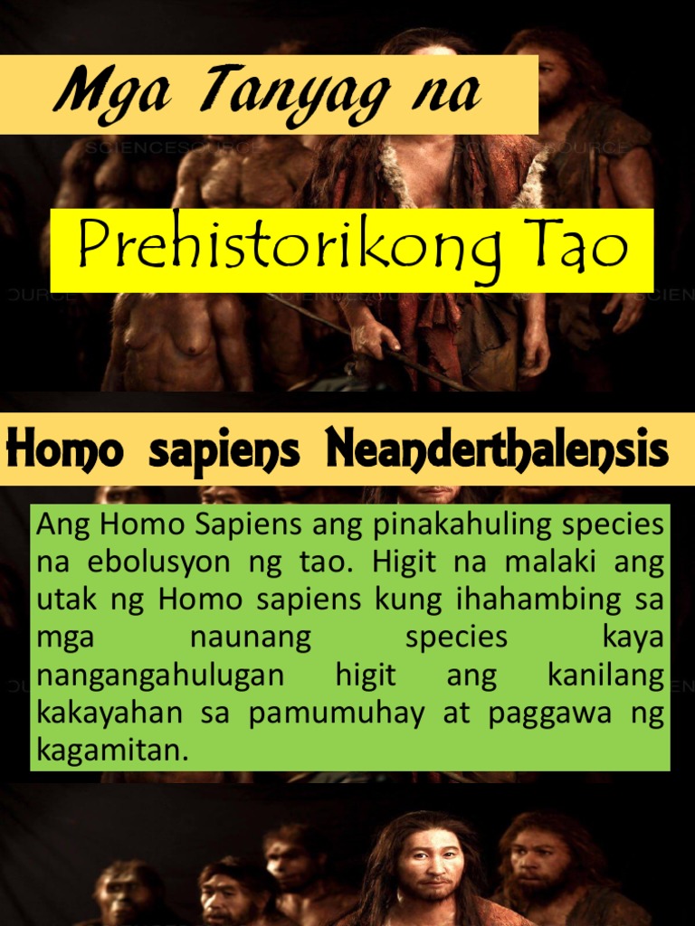 Mga Tanyag Na Prehistorikong Tao | PDF