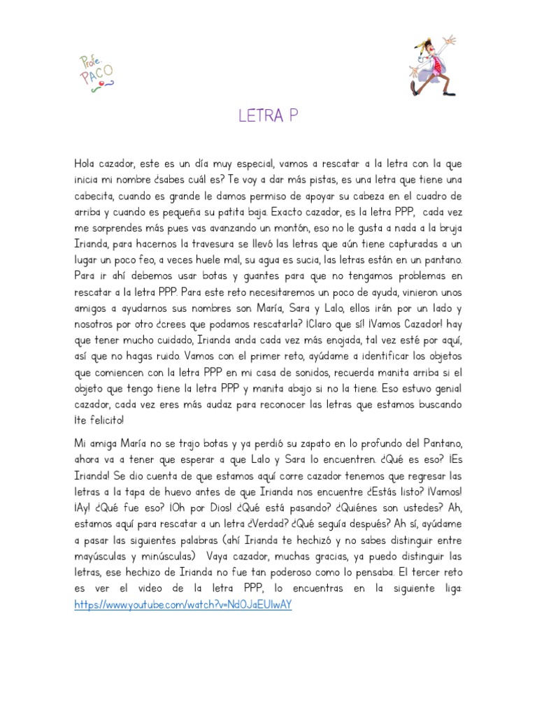 Cuento Letra P | PDF