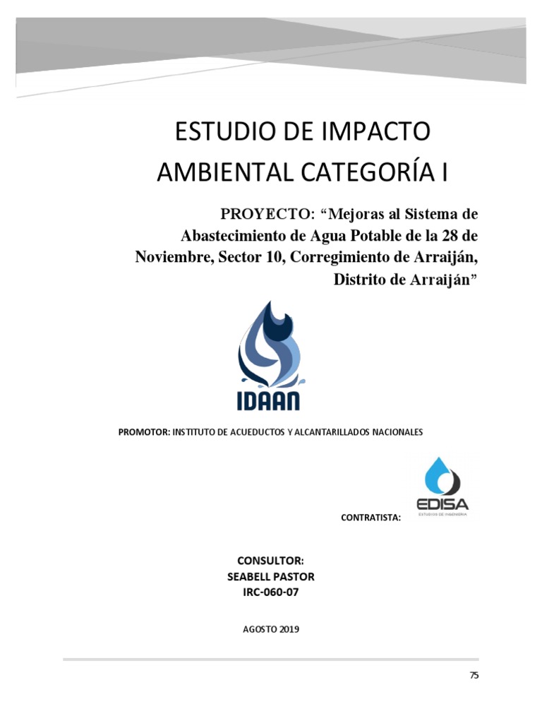 Estudio de Impacto Ambiental Categoría I | PDF | Evaluación de impacto ...