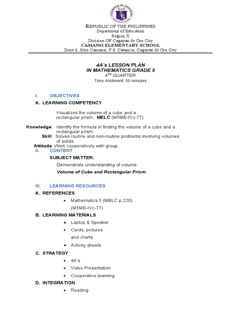 Measuring Volume: A Lesson on Calculating the Volume of Cubes and ...
