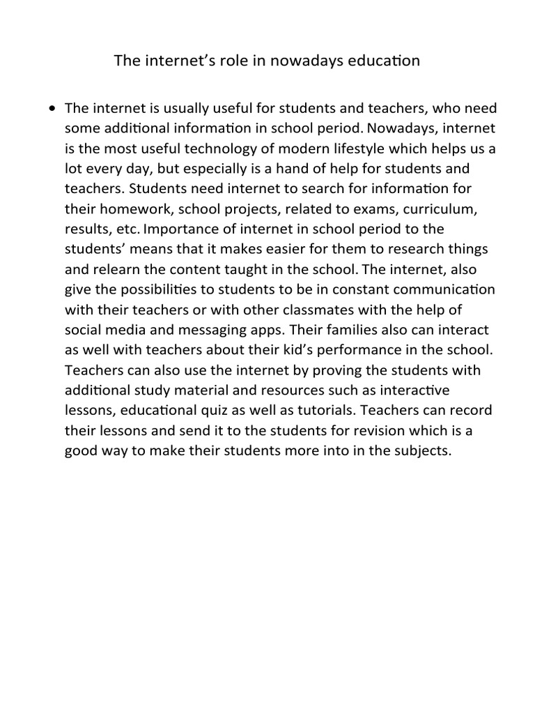 The Internet Used by Students | PDF