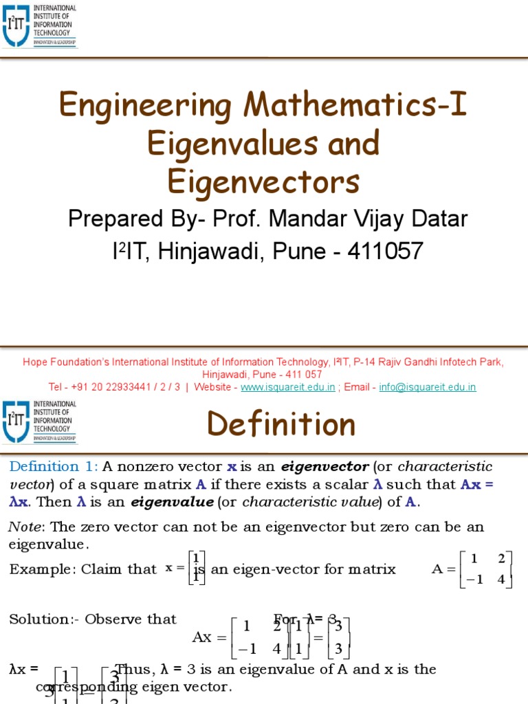 Eigenvalues and Eigenvect.9241785.Powerpoint | PDF | Eigenvalues And ...