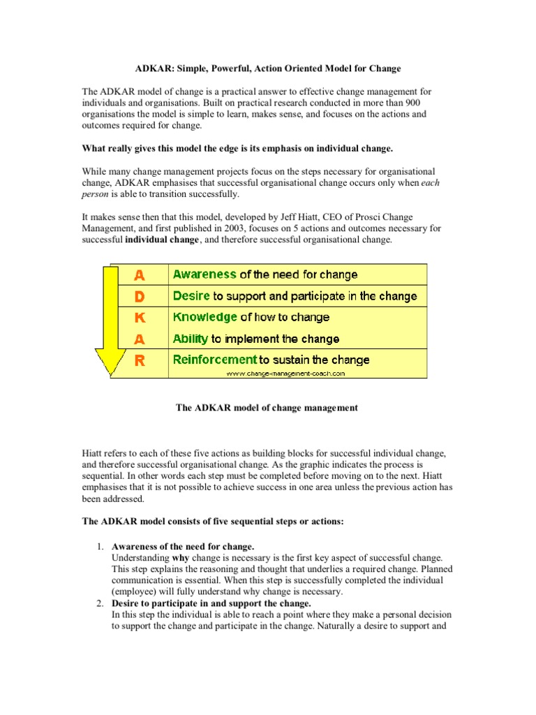 ADKAR | PDF