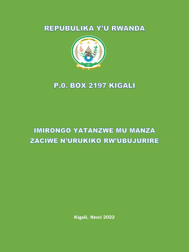 Imirongo Yatanzwe N'urukiko Rw'Ubujurire July-August 2022 Booklet | PDF
