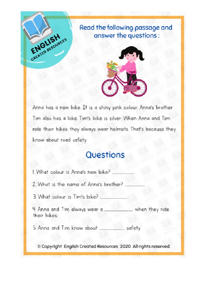 Reading Comprehension Primary School | PDF