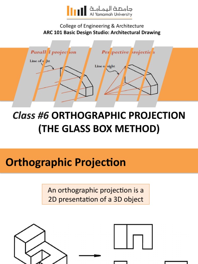 Orthographic Projection: Glass Box Method | PDF