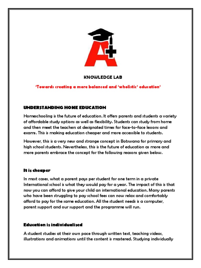 Understanding Home Education | PDF | Homeschooling | Curriculum