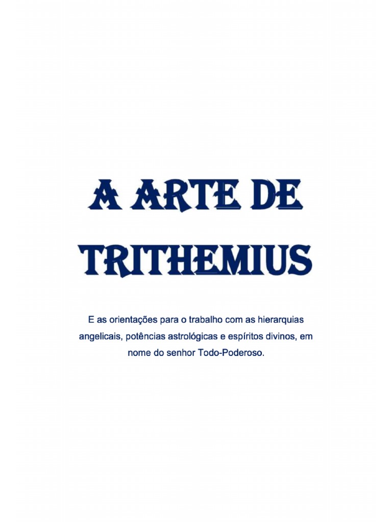 Arte de Trithemius | PDF
