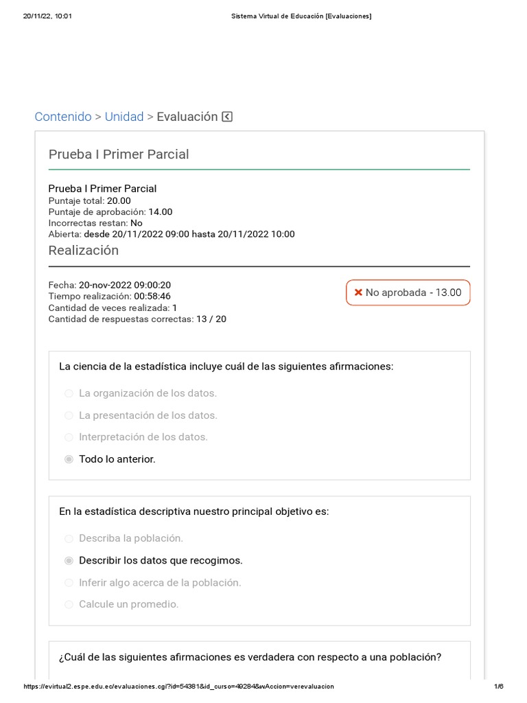 Prueba Parcial 1 | PDF Prueba Parcial 1 | PDF