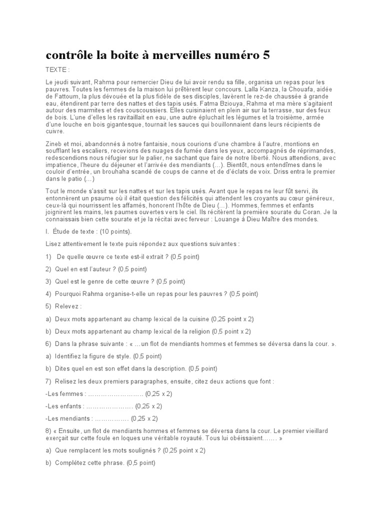 1BAC Contrôle Continu N 1 | PDF | Coran | Islam