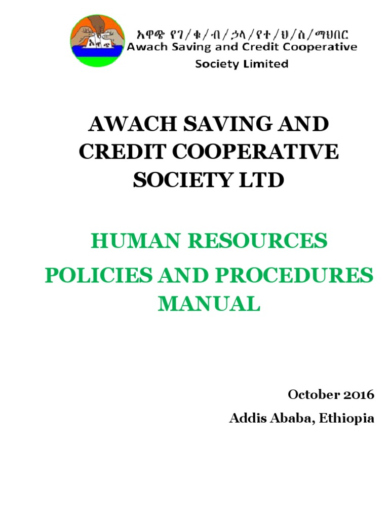 Awach HR Policies & Procedures Manual - Final Version | PDF | Employment | Recruitment