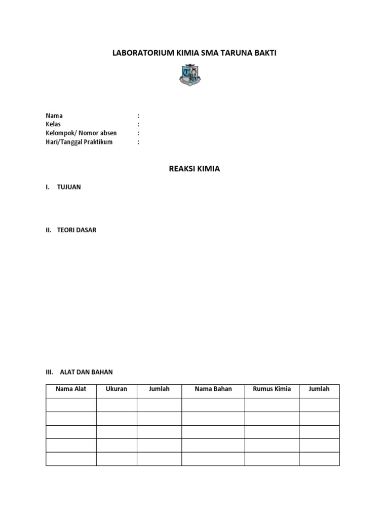 Modul Kimia Kelas X (Reaksi Kimia) | PDF