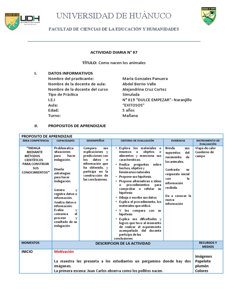 Sesion de Ciencia y Tecnologia Inicial | PDF | Evaluación | Aprendizaje