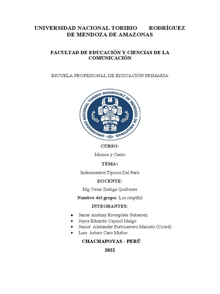 Instrumentos Típicos Del Perú Musica Canto Los Respetafiul | PDF | Perú ...
