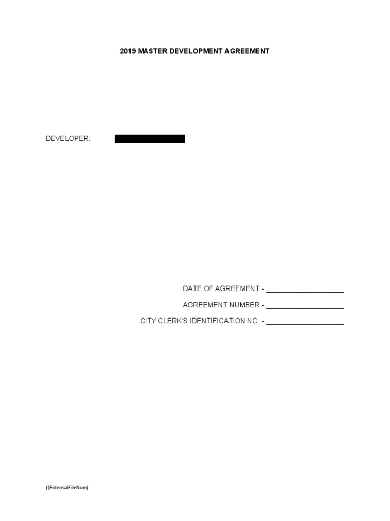 2019 Master Development Agreement | PDF | Technology & Engineering