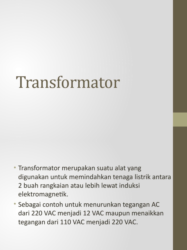 Transformator Dan Harga Efektif | PDF