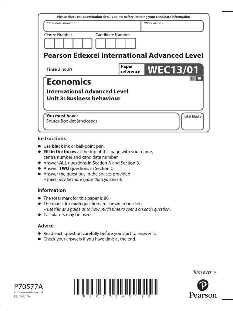 Economics: Pearson Edexcel International Advanced Level | PDF | Profit ...