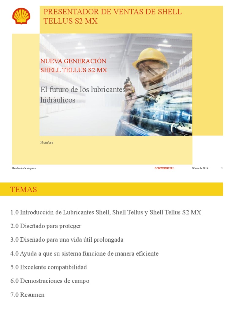 Shell Tellus S2 MX Sales Presenter-ESP | Descargar gratis PDF | Bomba | Lubricante
