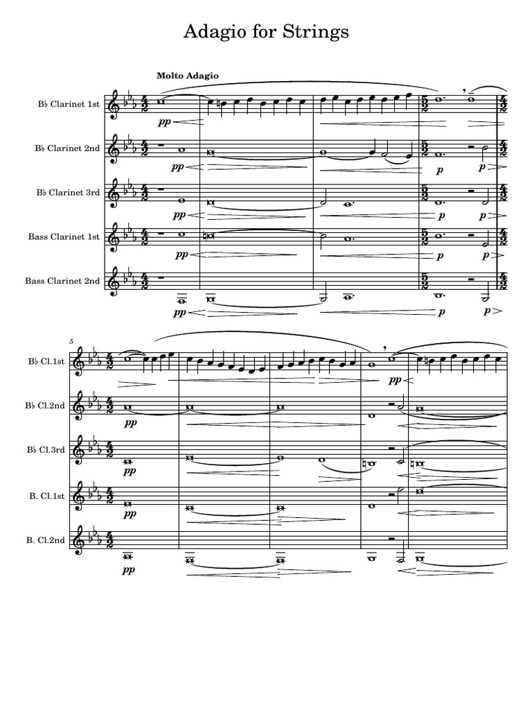 Adagio For Strings-Partitura e Partes | PDF | Musicology | Poetics