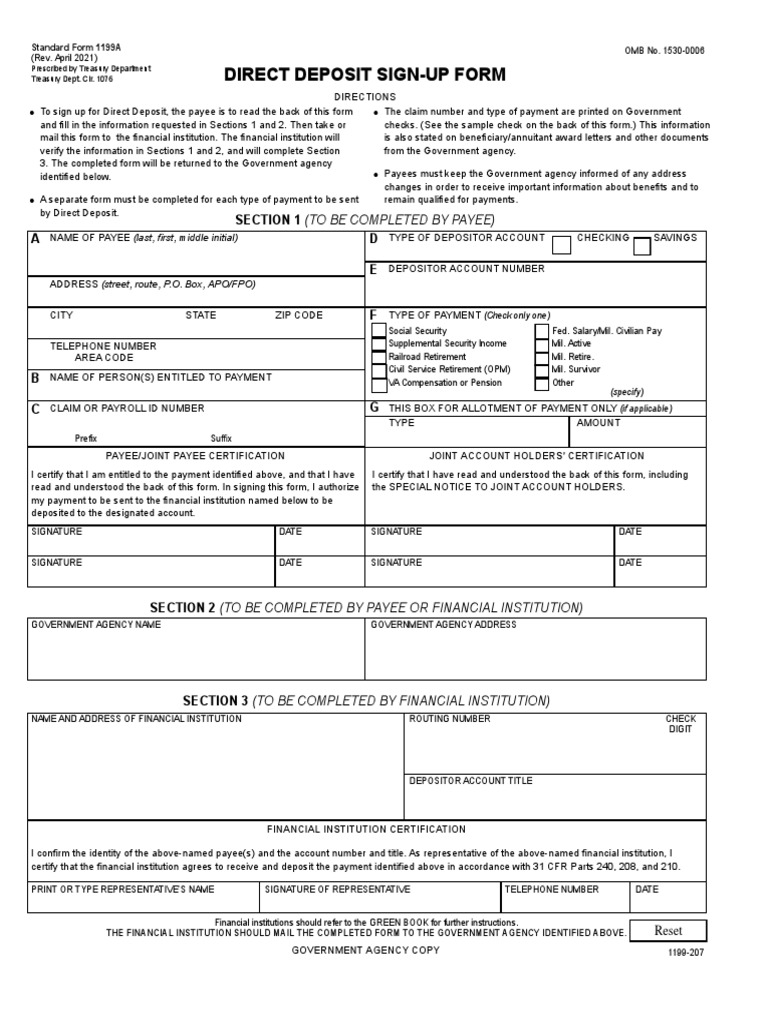 Form 1199a | PDF | Cheque | Payments