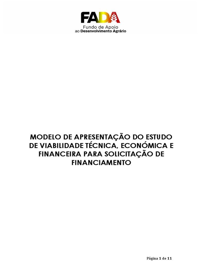 Modelo - Estudo de Viabilidade | PDF