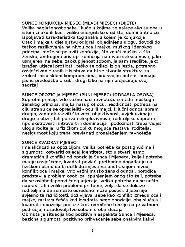Aspekti U Astrologiji | PDF