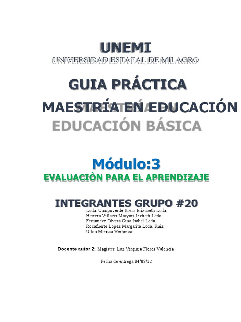 GP Ruiz Ulloa Veronica b3 | PDF | Evaluación | Método de enseñanza