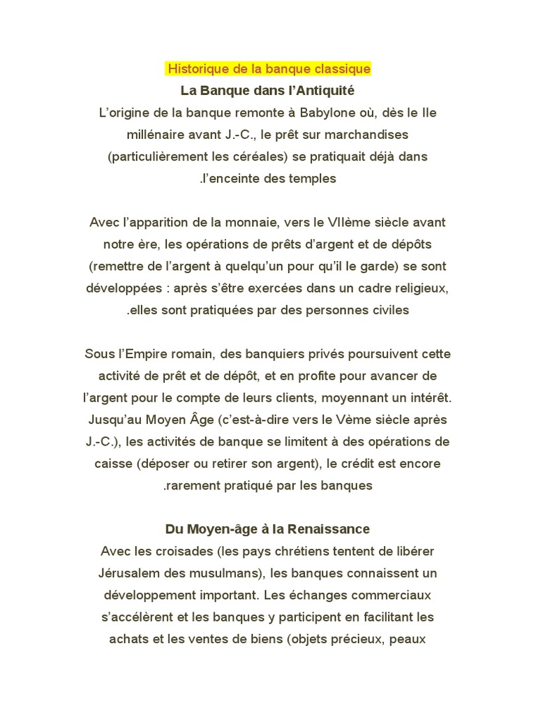 Définition Et Rôle de La Banque | PDF