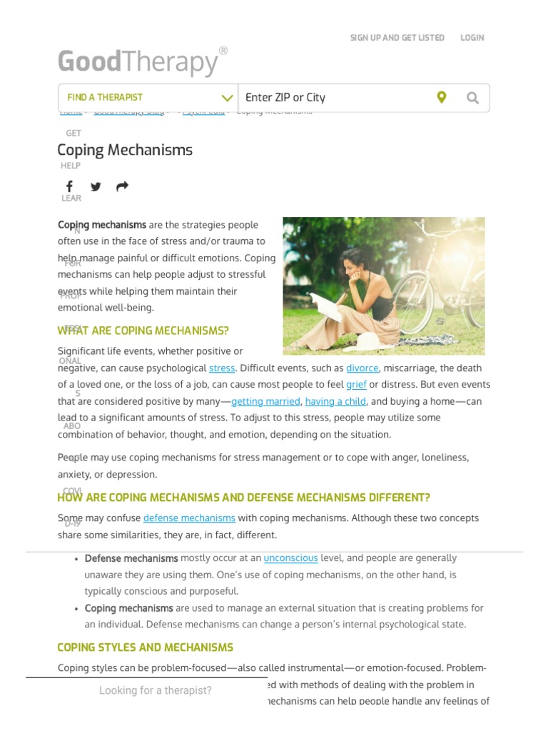 Coping Mechanisms | PDF