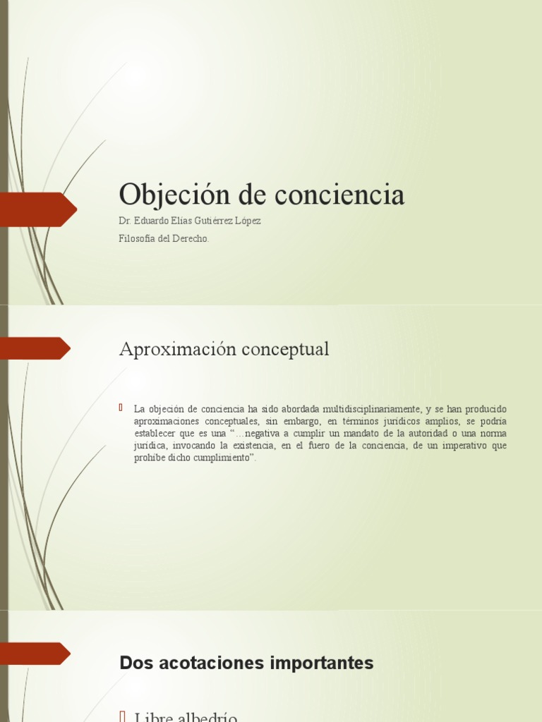 Objeción de Conciencia | PDF | Objetor de conciencia | Desobediencia civil