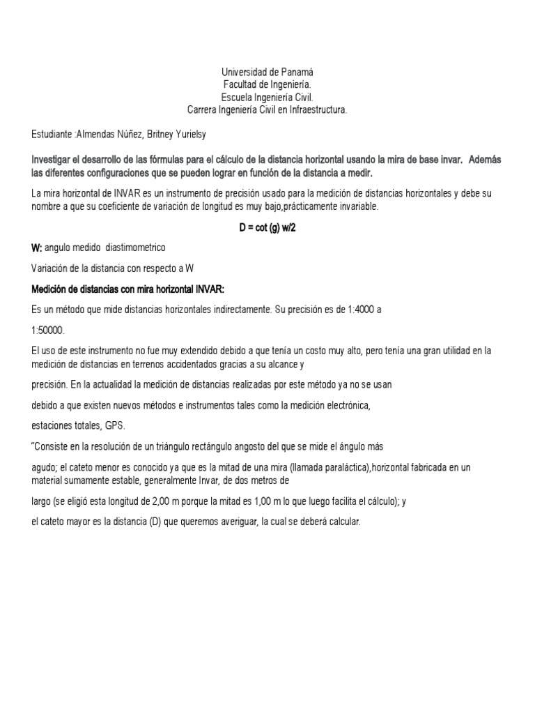 Mira de Base INvar | PDF | Medición | Metrología